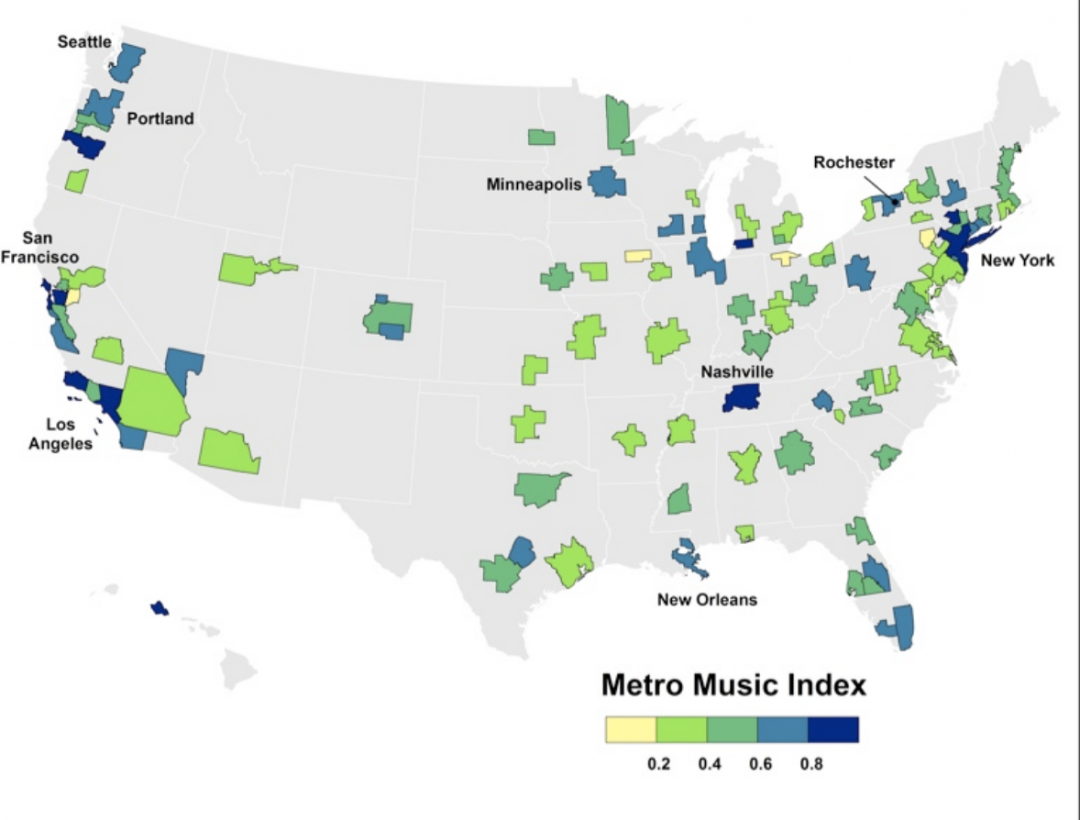 The Geography of America’s Music Scenes | Musical Geography